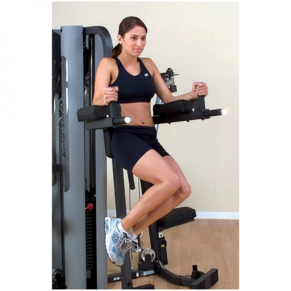 Body Solid Vertical Knee Raise and Dip Station für der Two stack ...